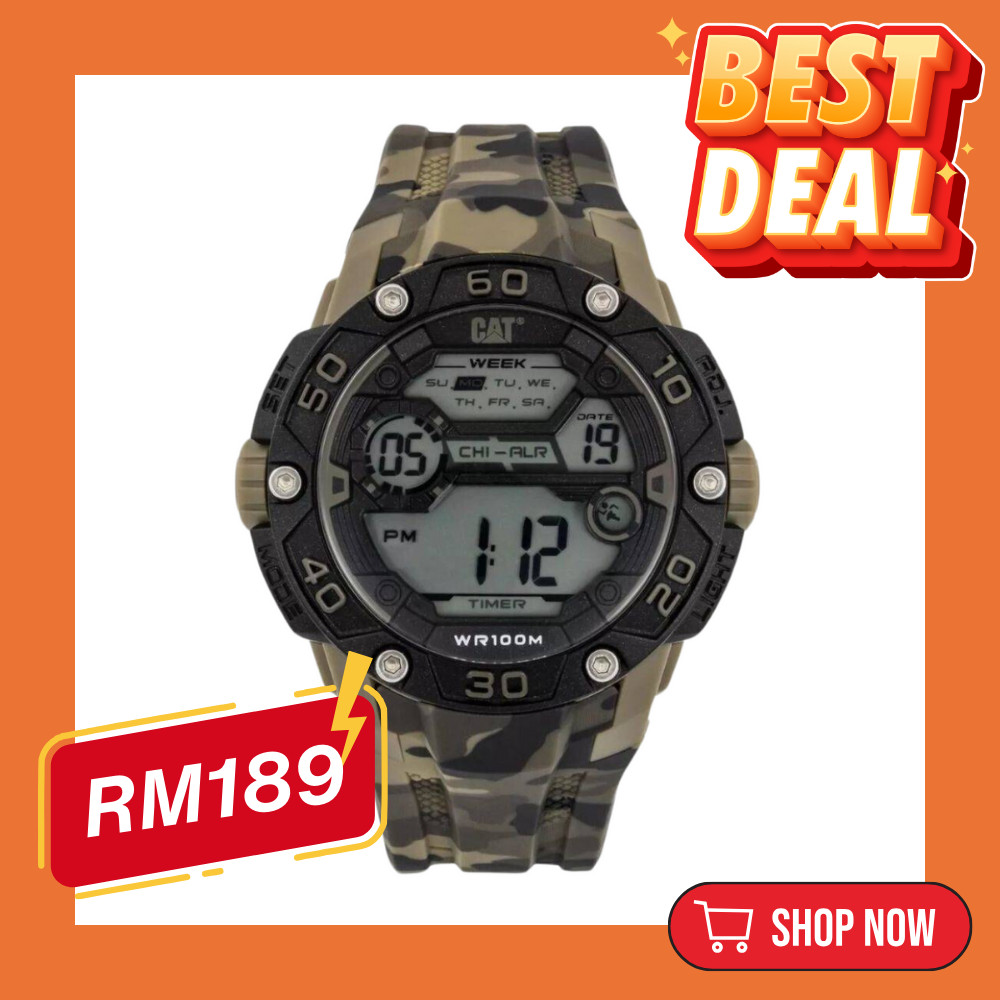 [MARCO Warranty] Caterpillar Gents 1D-167-28-241 Digital Quartz Watch ...