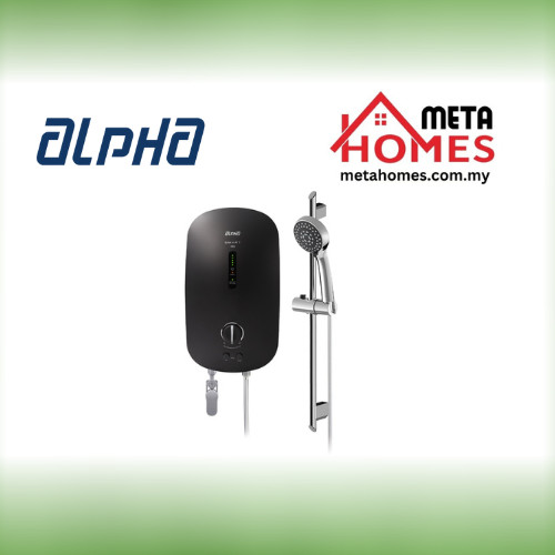 Alpha 3.8kW 2 Liters/minute Instant Shower Heater (Matt Black) Non-Pump ...