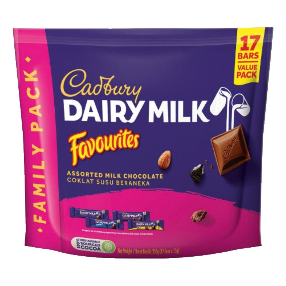 Cadbury Dairy Milk Favourites Share Bag 17bars 255g (Made In Malaysia ...