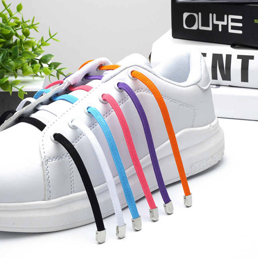 Elastic No-Tie Shoelaces With Quick Lacing System For Running Shoes Gym ...