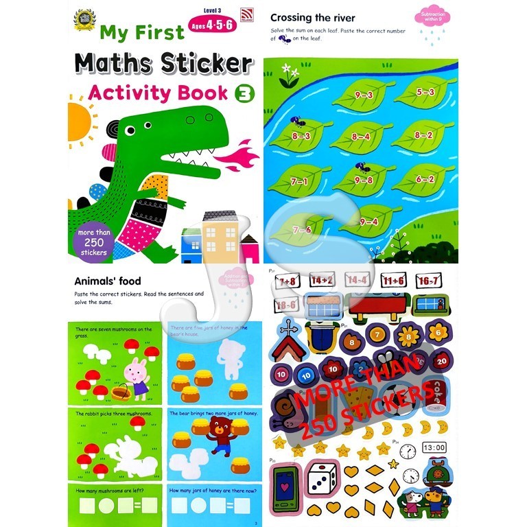 MY FIRST STICKER BOOK | MY FIRST MATHS STICKER ACTIVITY BOOK 1 2 3 ...