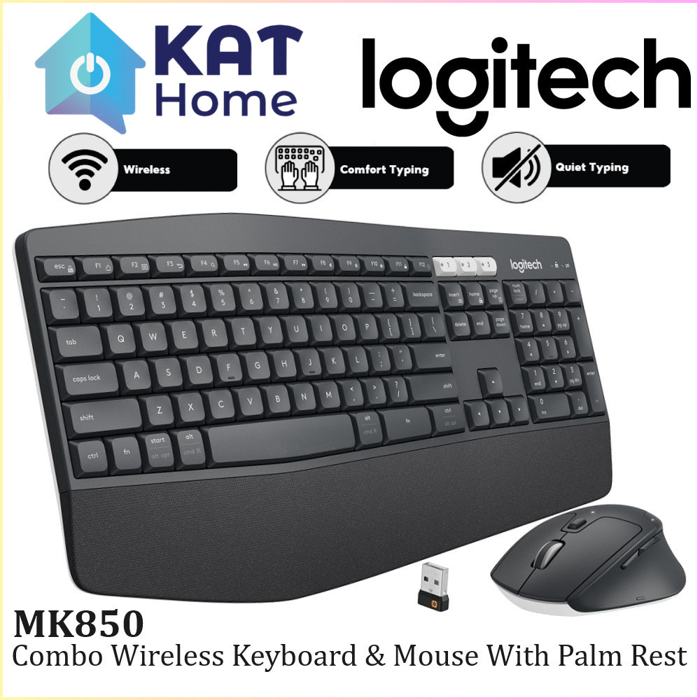 LOGITECH MK850 PERFORMANCE COMBO SET KEYBOARD & MOUSE WITH COMFORT ...
