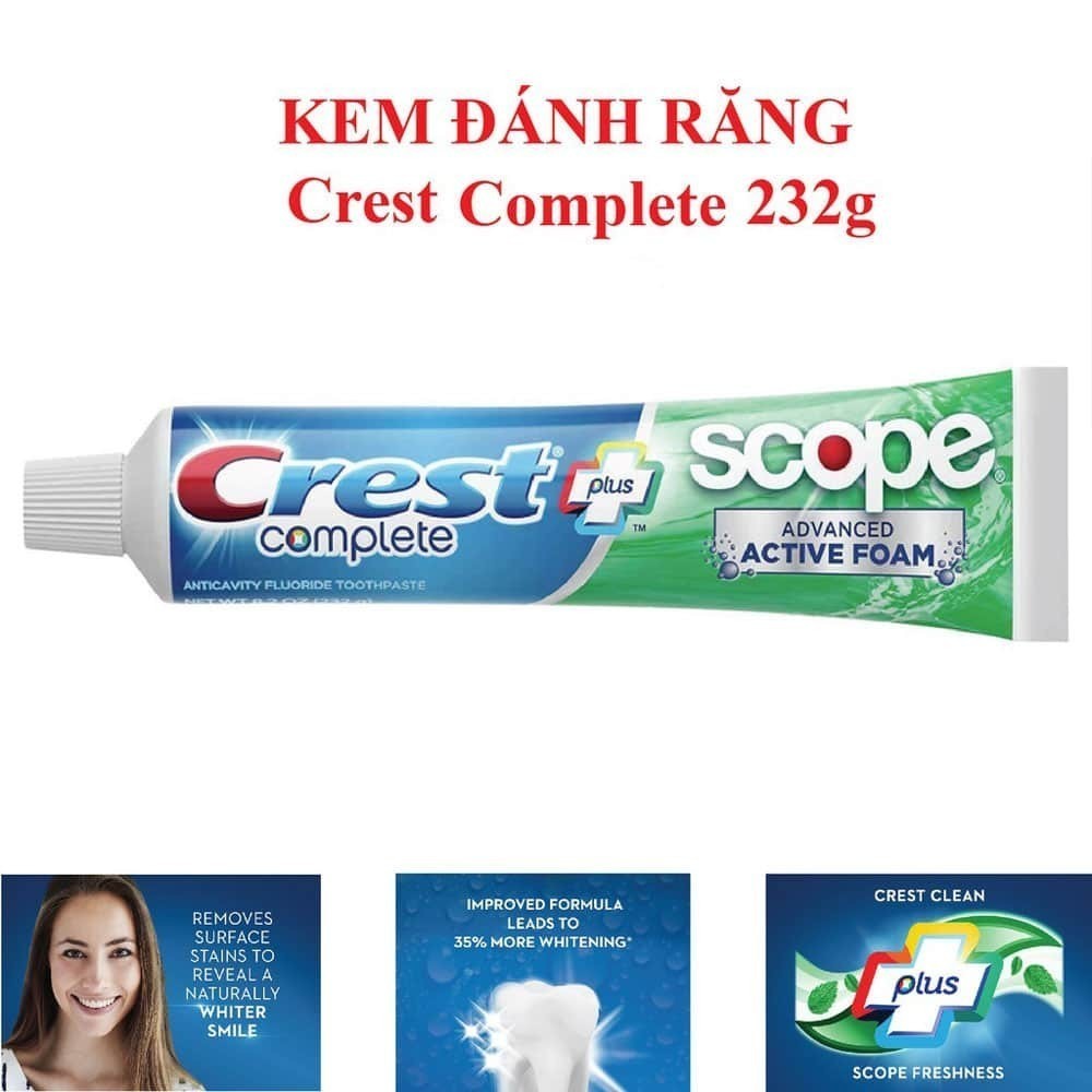 Crest Complete Extra Whitening + Scope Advanced Toothpaste 232g ...