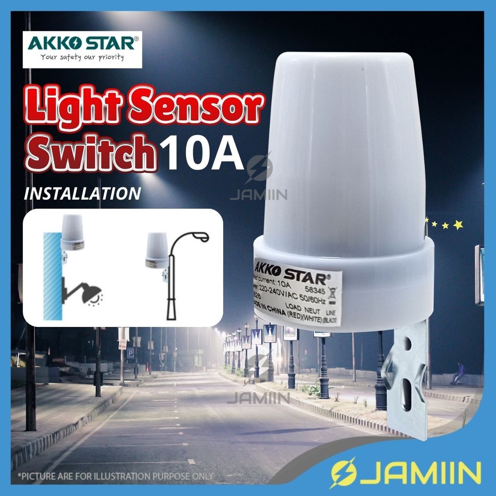 AKKO STAR 10A Light Photoswitch Sensor Switch Light Control Senso ...