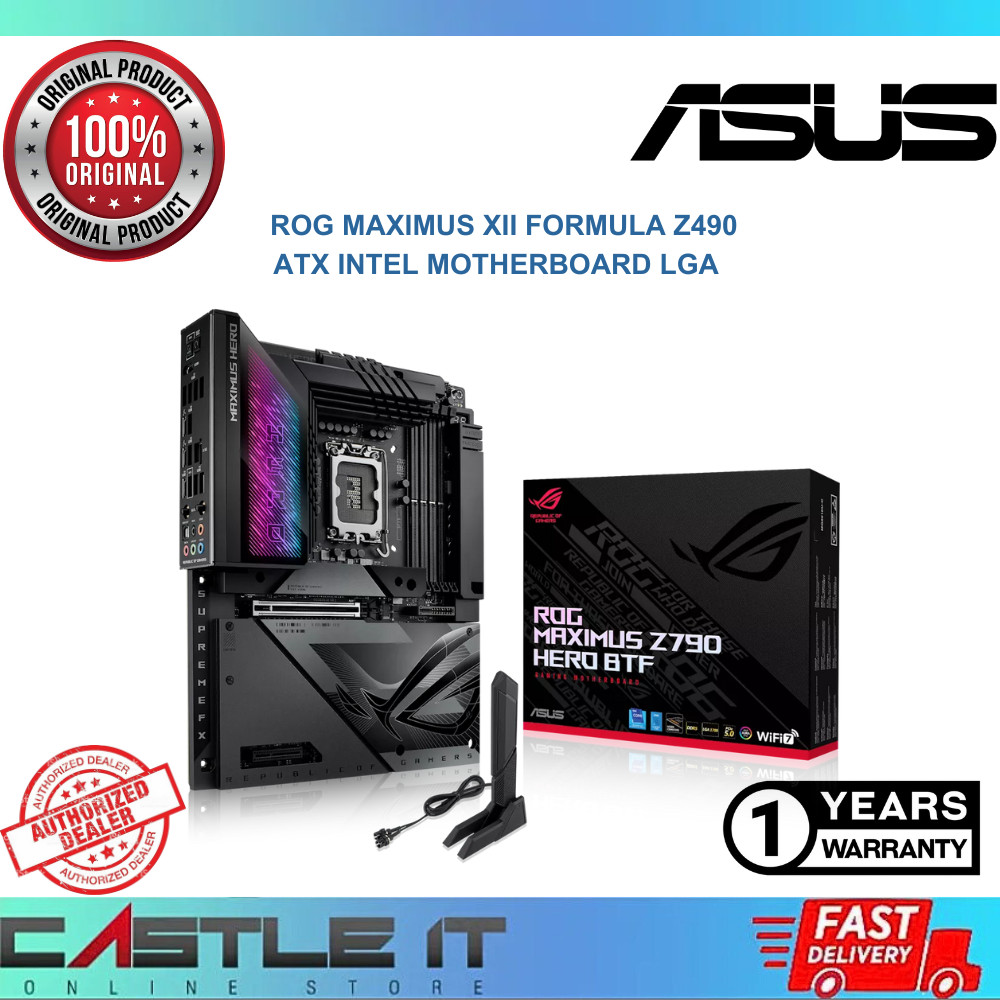 ASUS ROG MAXIMUS XII FORMULA Z490 ATX Intel Motherboard LGA 3YR ...