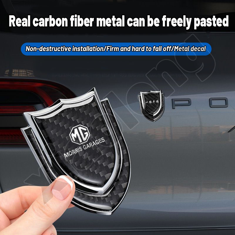 High quality Car Logo Emblem Badge Chrome Sticker 3D Metal Carbon Fiber ...