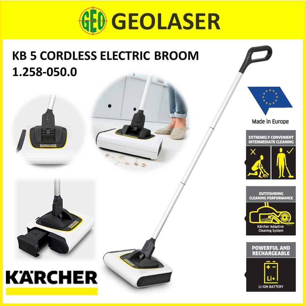Karcher KB 5 CORDLESS ELECTRIC BROOM / VACUUM CLEANER ( WHITE ) 1.258 ...