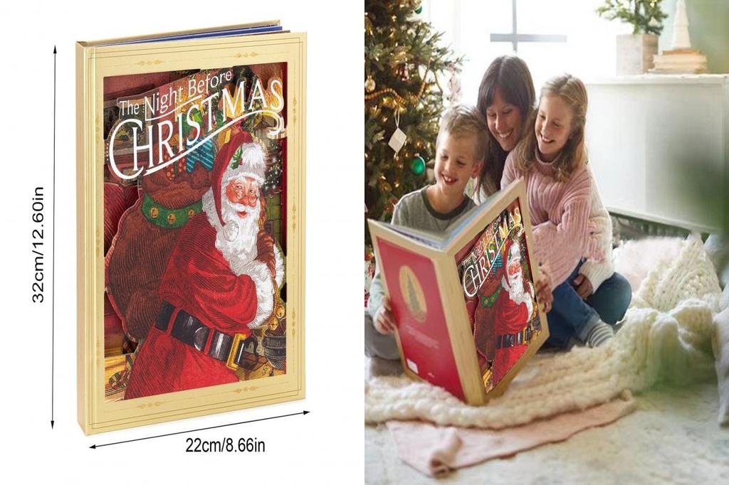 Holiday-themed Pop-up Book Light-up Christmas Storybook for Kids ...