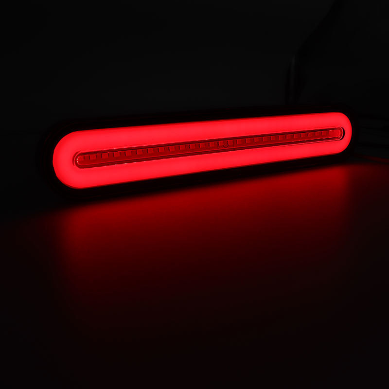 100LED Trailer Truck Brake Light Waterproof 3 in 1 Halo Ring Tail Brake ...