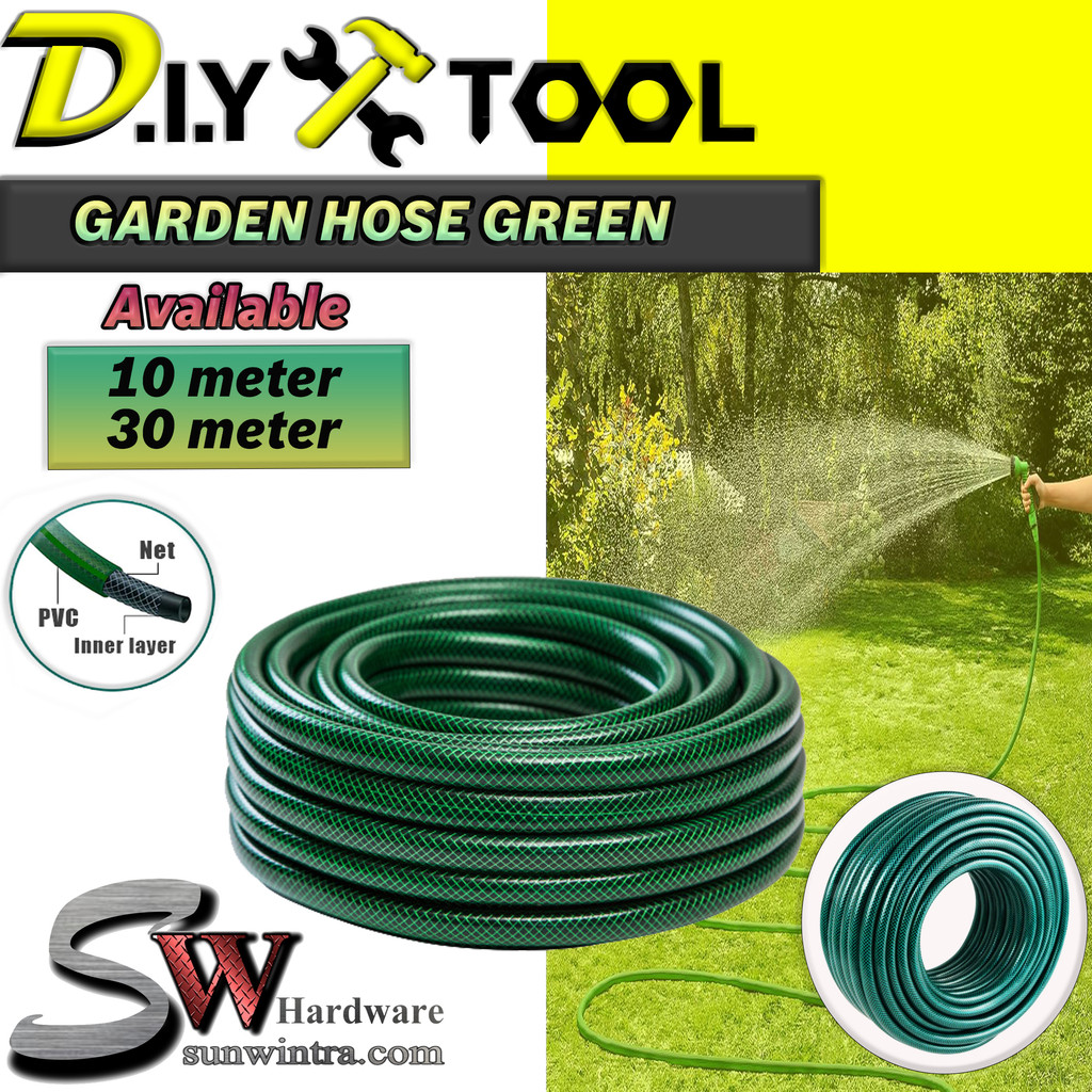 PVC Braided Rubber Garden Hose | Hos Getah Paip Water Hose ( 10 Meter ...