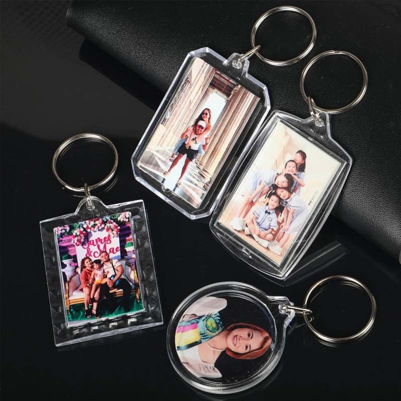 𝗠𝗘𝗠𝗢𝗥𝗜 𝗝𝗘𝗥𝗡𝗜𝗛 》 Acrylic Photo Frame Keychain DIY Clear Key Ring ...