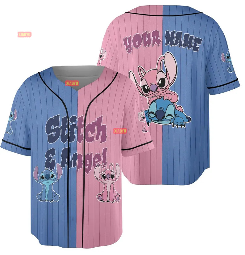 Stitch Baseball Jersey Custom Name Kids Adult Baseball Jersey Sports ...