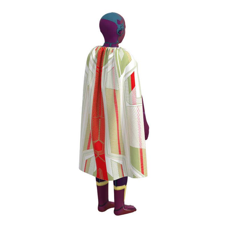 Costume Superhero Victor Shade Bodysuit Na May Cape Wanda Vision ...