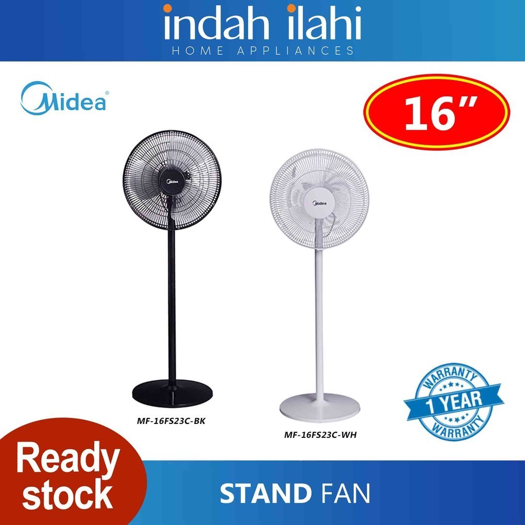 Midea Kipas Berdiri Stand Fan (16") 3 Speeds MF-16FS23C-BK MF-16FS23C ...