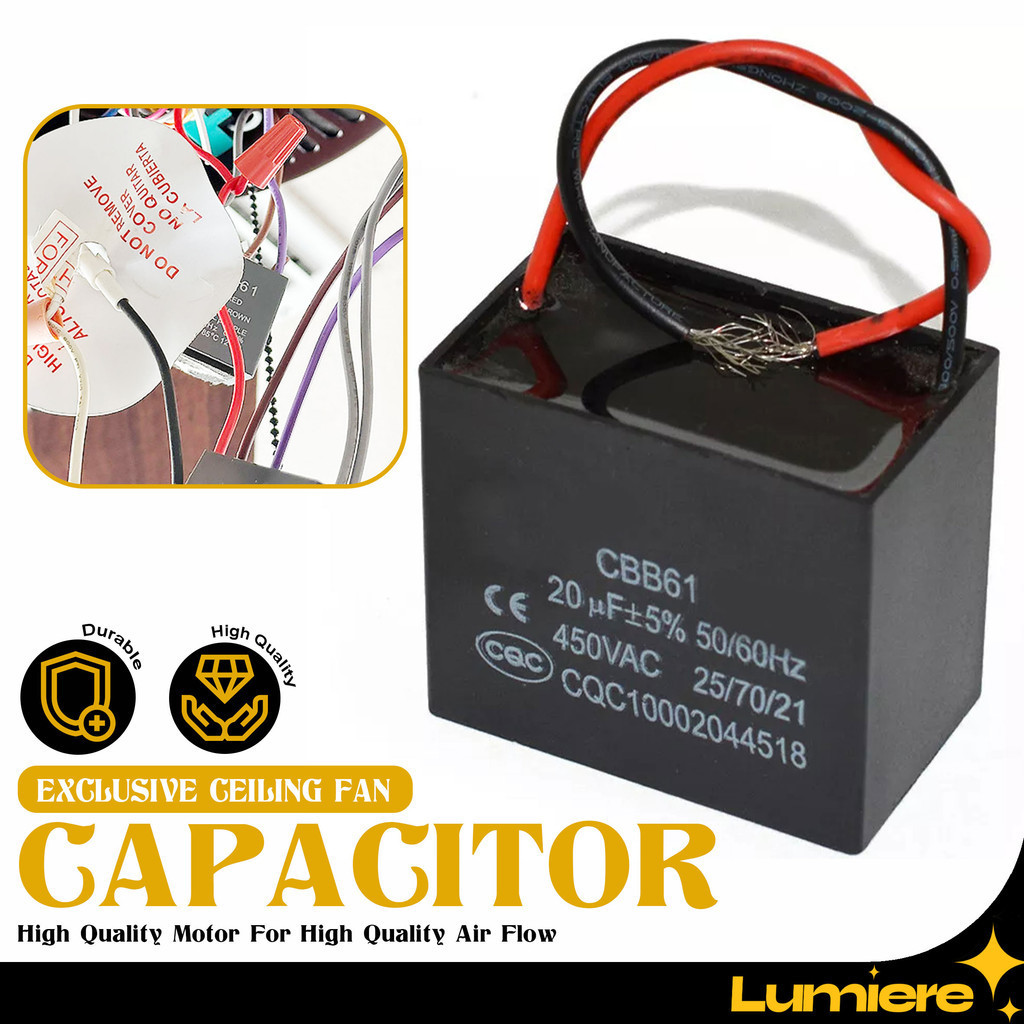 CBB61 Fan Start Capacitor Ceiling Fan Oil Absorption Range Hood 440 ...