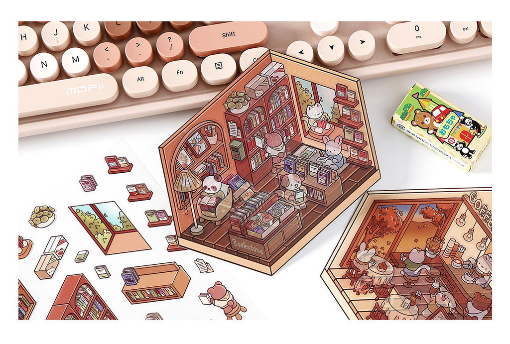Idako 3D Stickers Miniature Ready Stock [Today Opening Series] PET ...