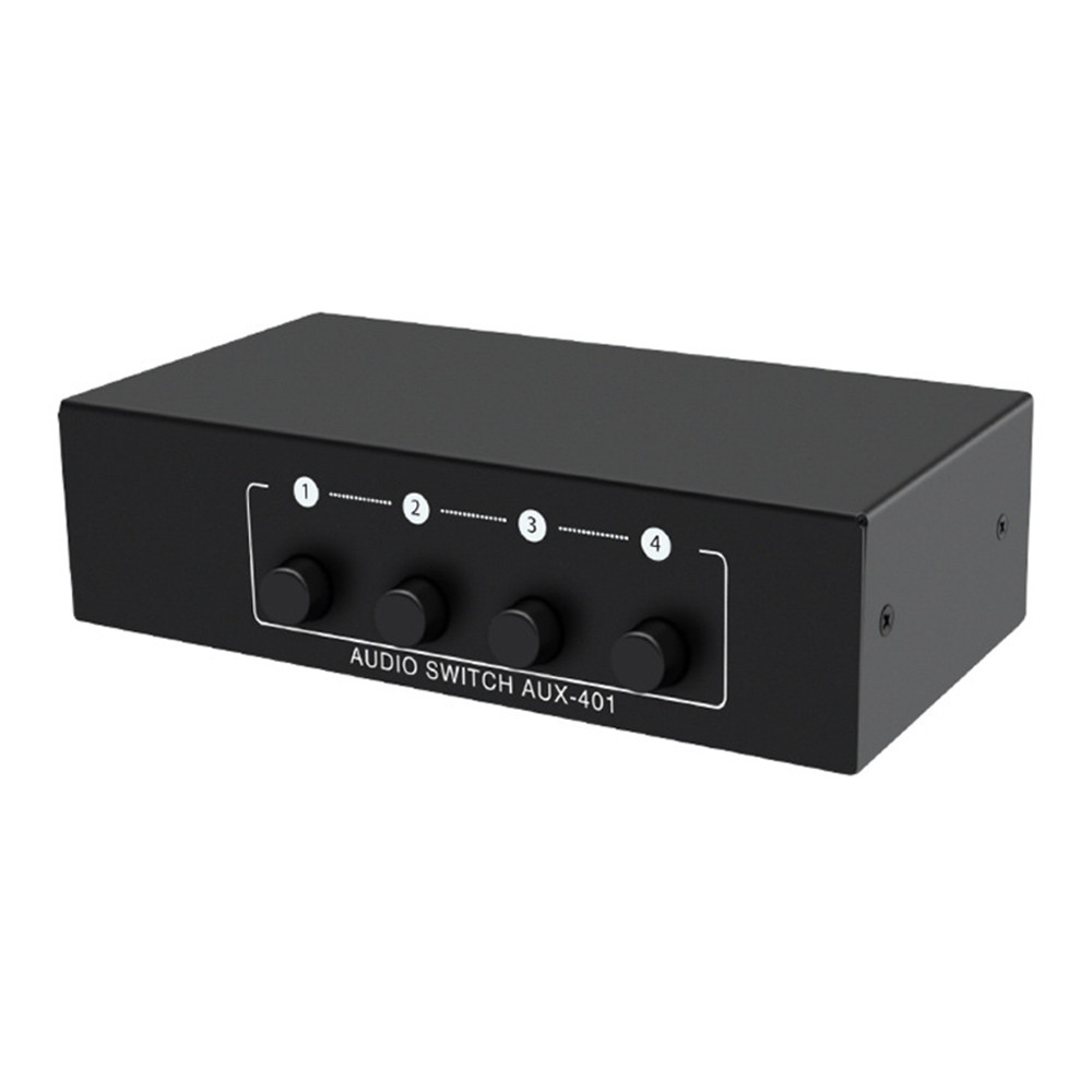 RCA AUX Audio Switcher 4 in 1 Stereo Audio selector 4X1 Passive 3.5mm ...
