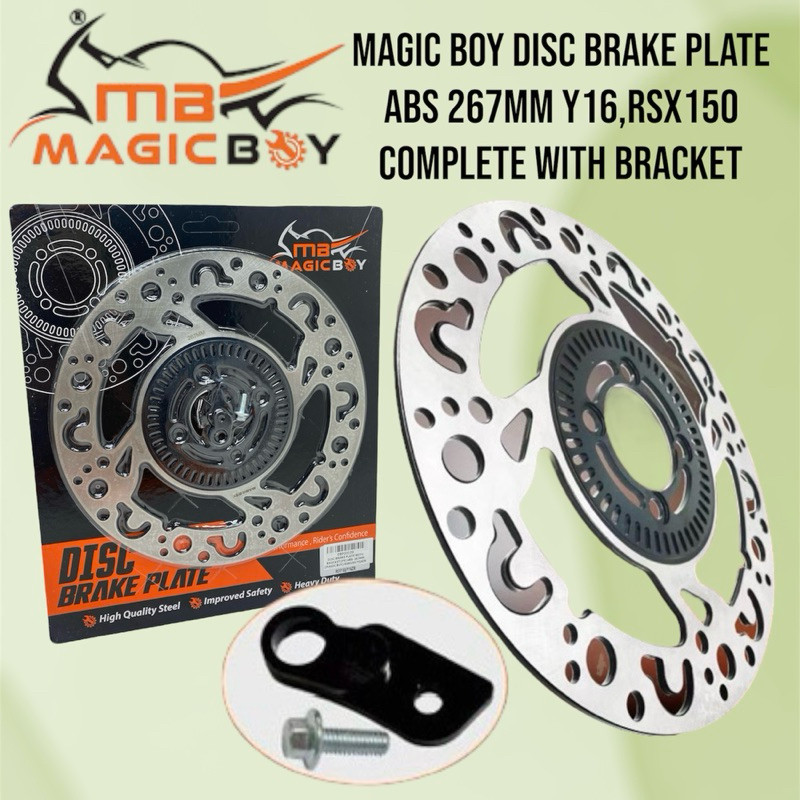 MAGIC BOY FRONT BRAKE DISC 267MM WITH ABS PLATE + ABS BRACKET FOR Y16ZR ...