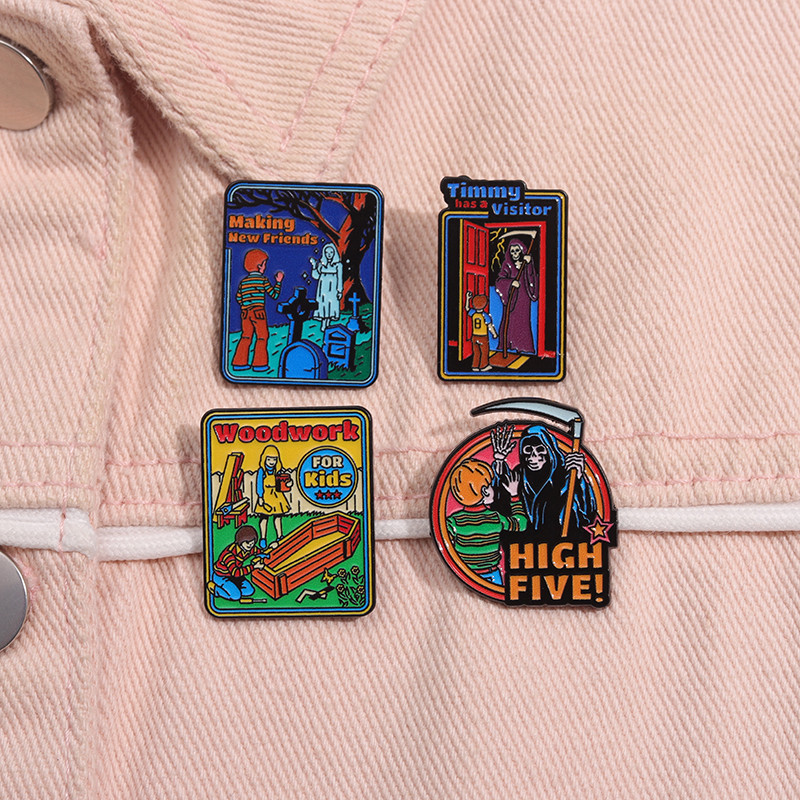 Funny Punk Horror Brooch Pins | Shopee Malaysia