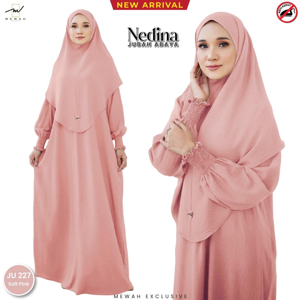 Jubah Nedina SOFT PINK/MERAH JAMBU Abaya by Mewah Exclusive Baju kaftan ...