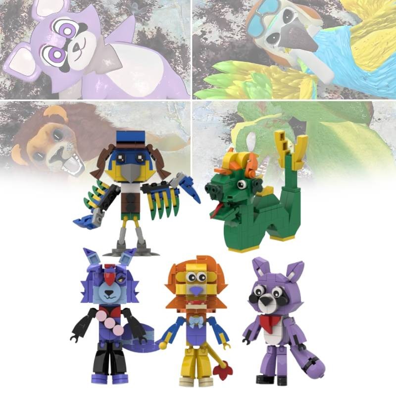 Charming Indigo Park Diy Toy Figures Set With Five Playful Characters ...