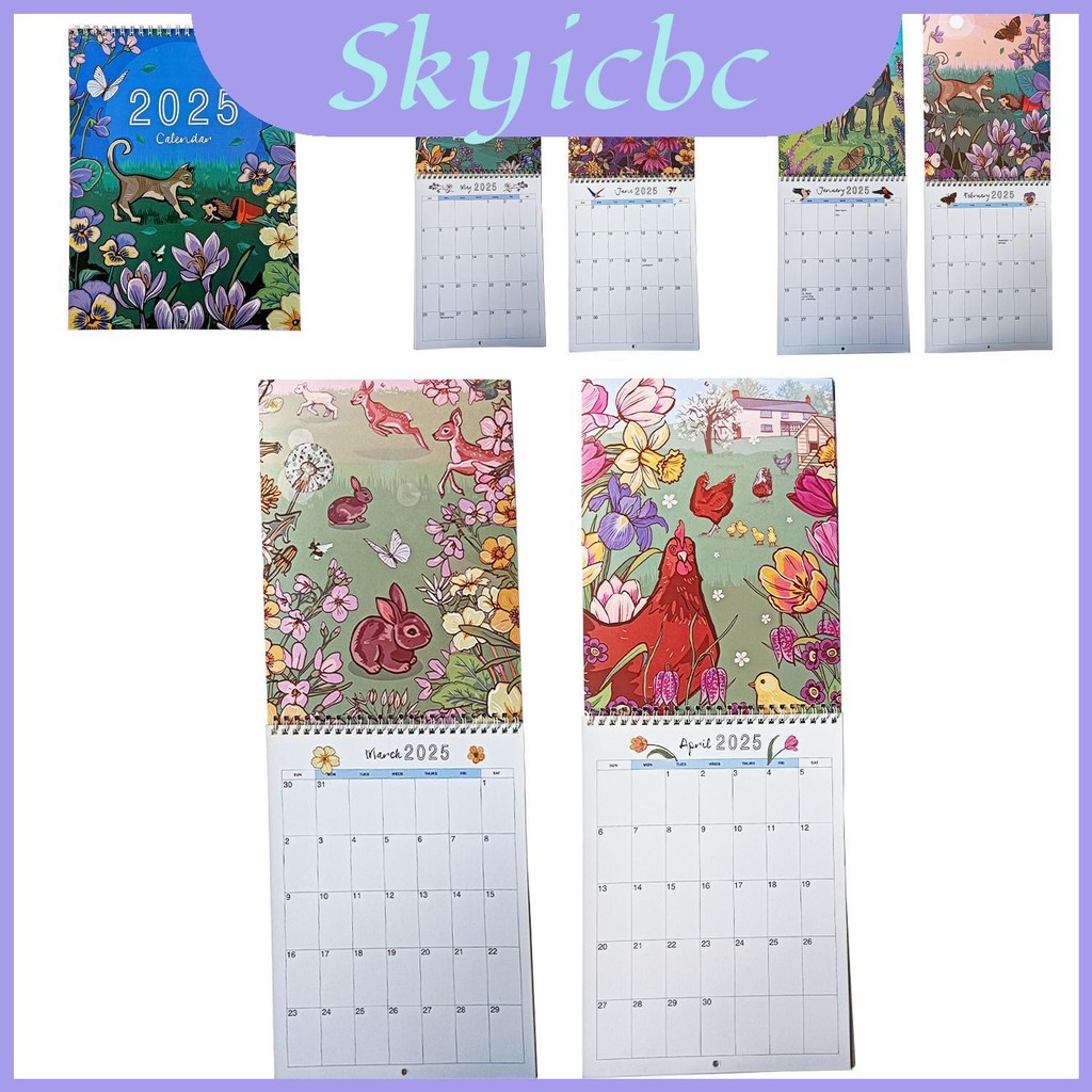 Animal 2025 And Nature Calendar Eye-catching Spiral Calendar Perfect ...