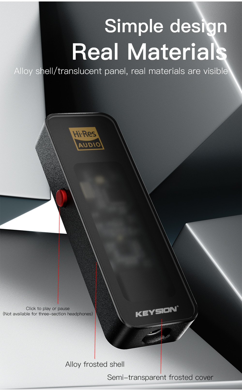 KEYSION CS43198 USB DAC Audio HiFi Decoder 384KHz DSD256 Type-C to 3 ...