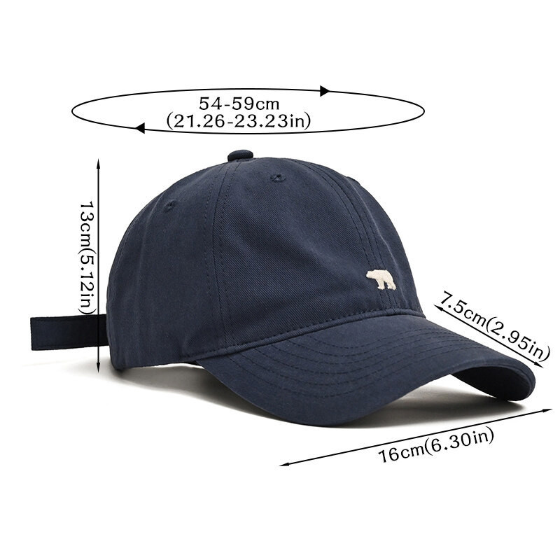 Unisex Polar Bear Baseball Cap Korean Style Show Small Facial Features ...
