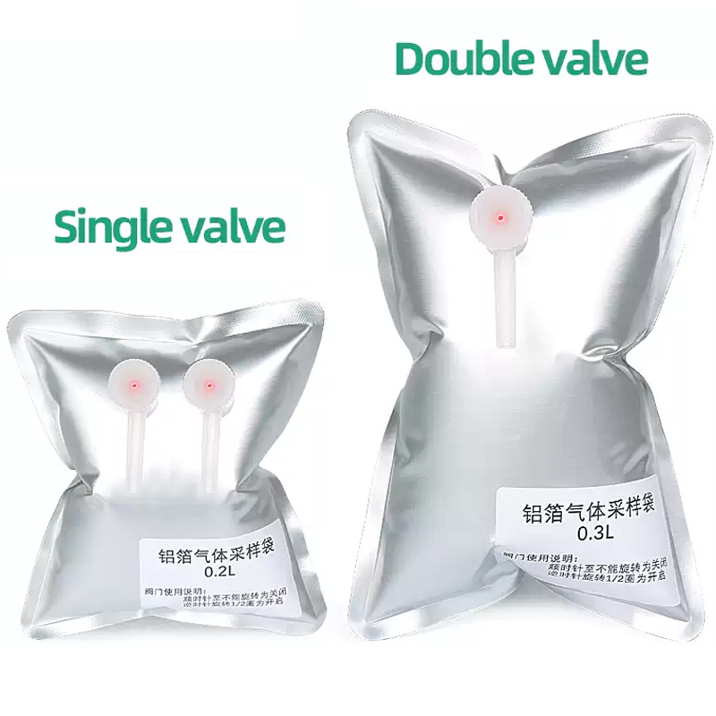 Laboratory gas aluminum foil gas sampling bag valve sampling collection ...