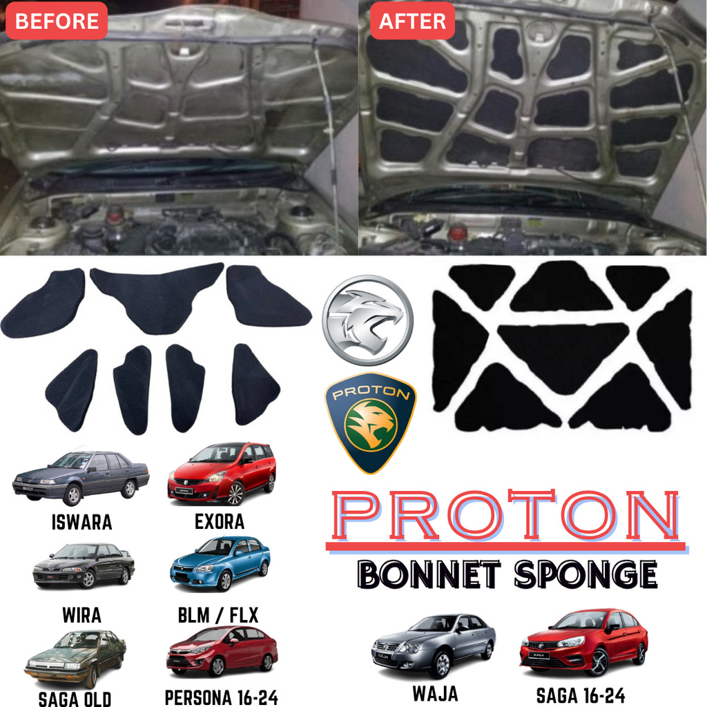 Proton Bonnet Cover Sponge Mat Sound proof Vibration Span DIY Heat ...