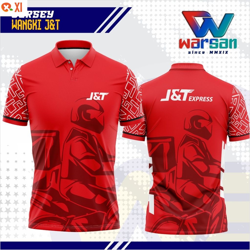 JERSEY WANGKI J&T FULL PRINTING / KAOS KERAH DRIVER J&T / POLO J&T ...