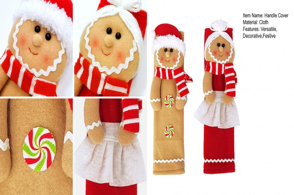 Protective Fridge Handle Cover Holiday Kitchen Decor Christmas ...