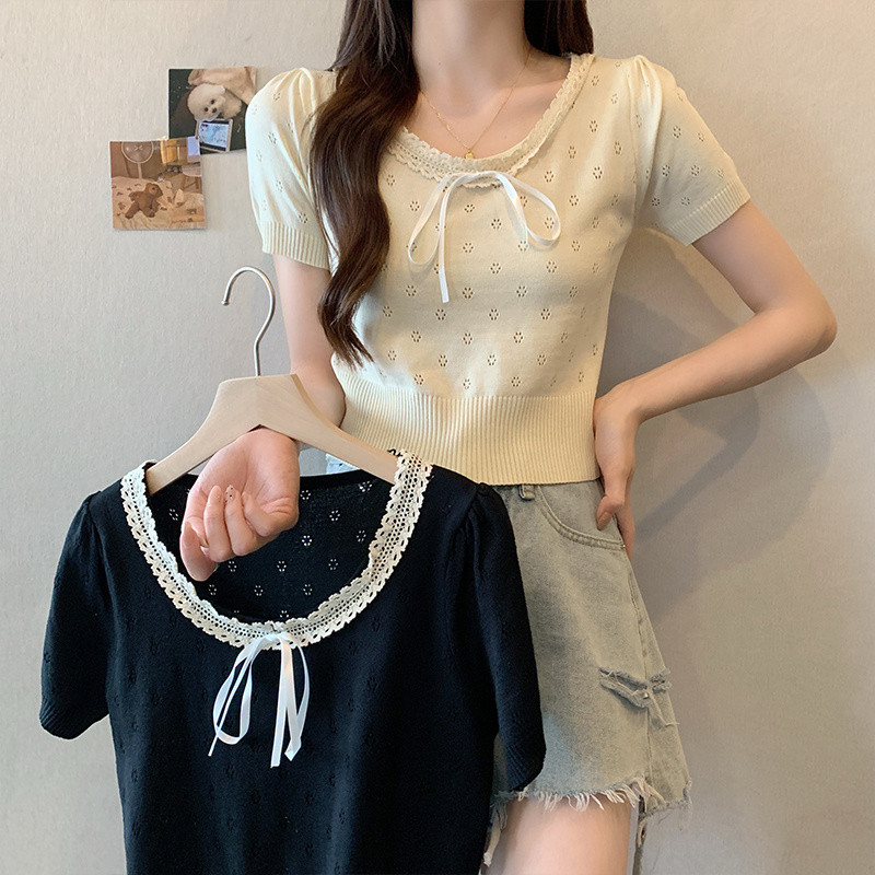 Women's Chic Barong Blouse - Modern Filipiniana with Bow Detail & Lace ...