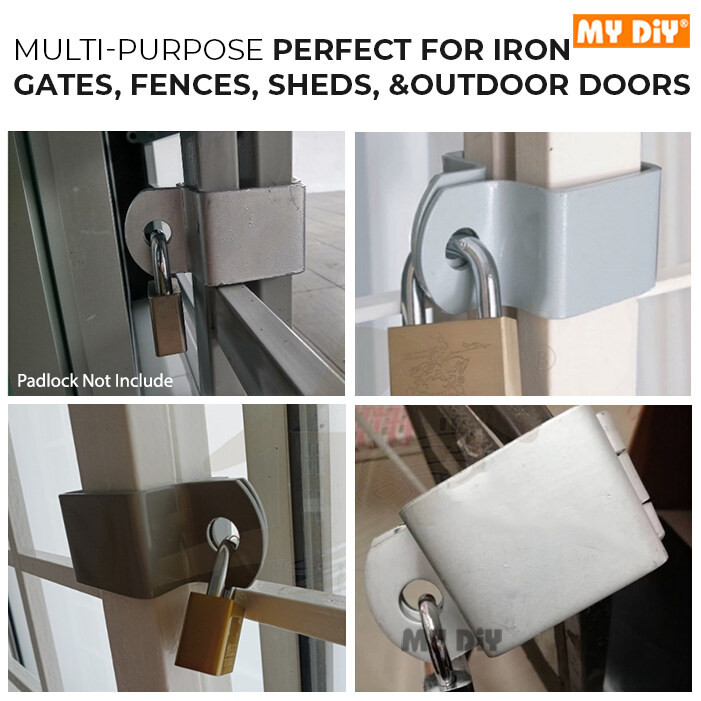 2" 3" 4" Padlock Bracket Iron Gate Lock Clamp / Kunci Pagar / Padlock ...