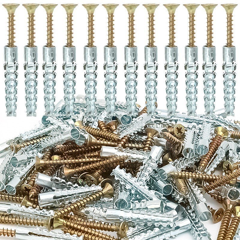 20/30/50/100 Sets Steel Expansion Tube Pipe - Self Tapping Screw ...