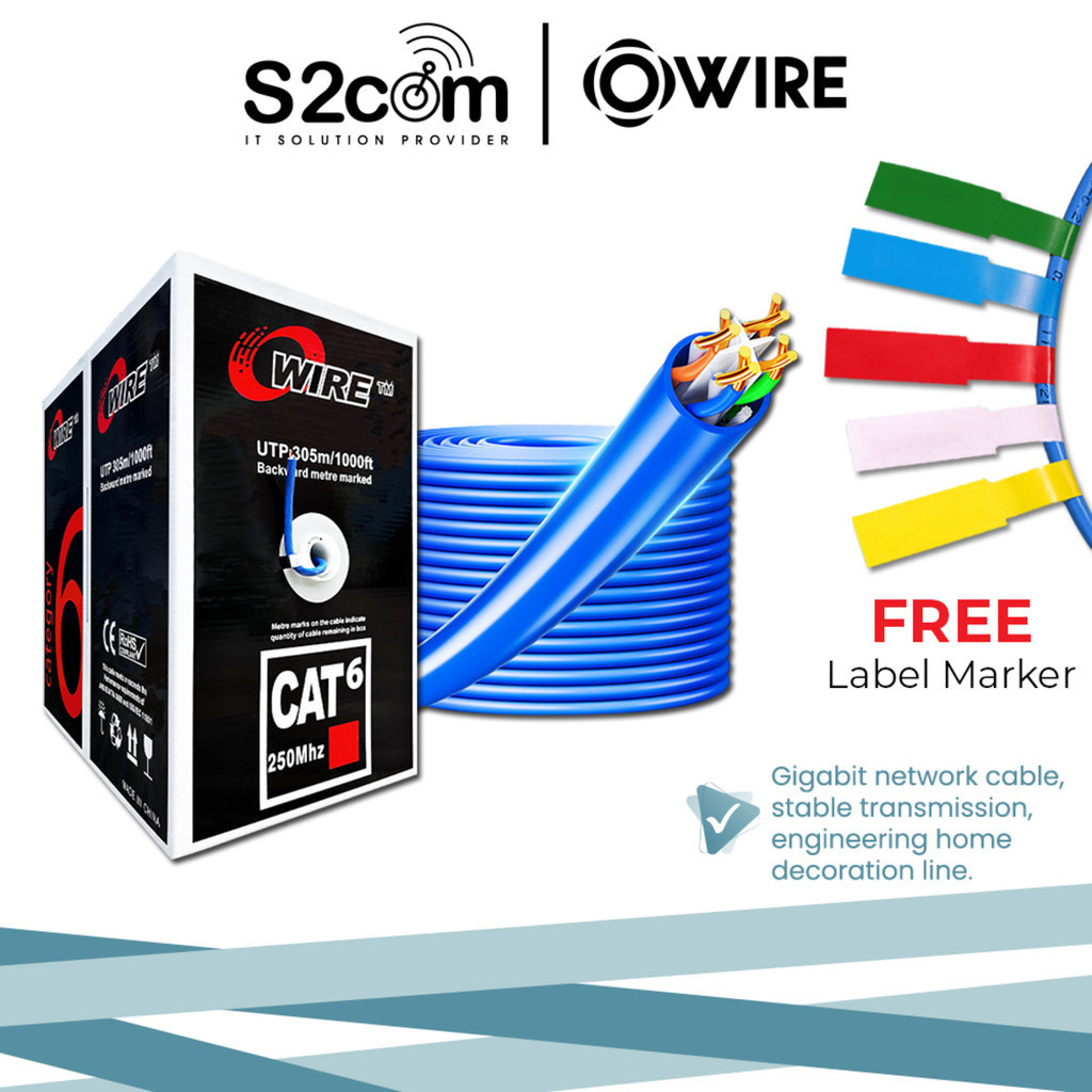 Owire Cat6 UTP 23AWG Network Cable 305 Meter | Shopee Malaysia