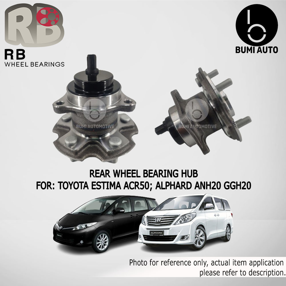 Toyota Estima ACR50 / Alphard ANH20 GGH20 2WD Rear (Belakang) Wheel Hub ...