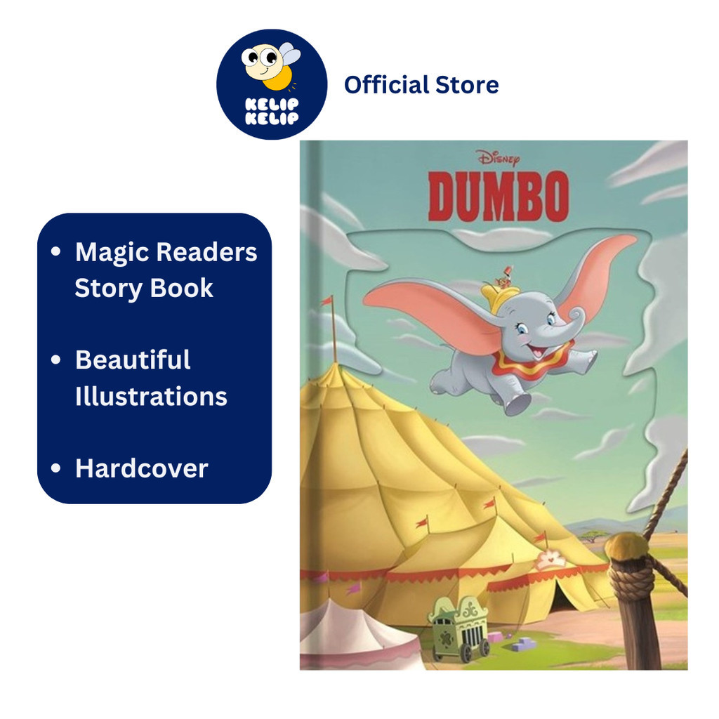 Disney Dumbo Magic Readers Bedtime Story Book for Kids to Read 3D Cover ...