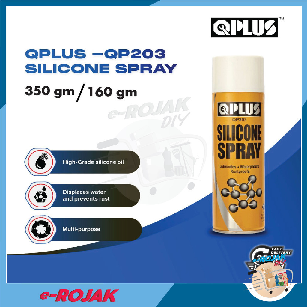 QPLUS QP203 Silicone Spray,Protects Metal,Plastic,Rubber,Multi-Purpose ...