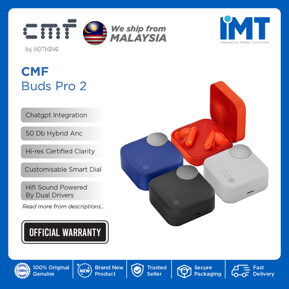 CMF Buds Pro 2 Wireless Earbuds | 50dB HYBRID ANC | ChatGPT INTEGRATION ...