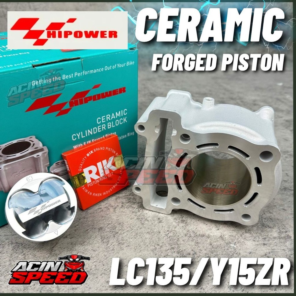 HI POWER Yamaha LC135/ Y15 Ceramic Racing Block/ Hi Power Ceramic Block/ LC135 Racing Block/ 57 ...