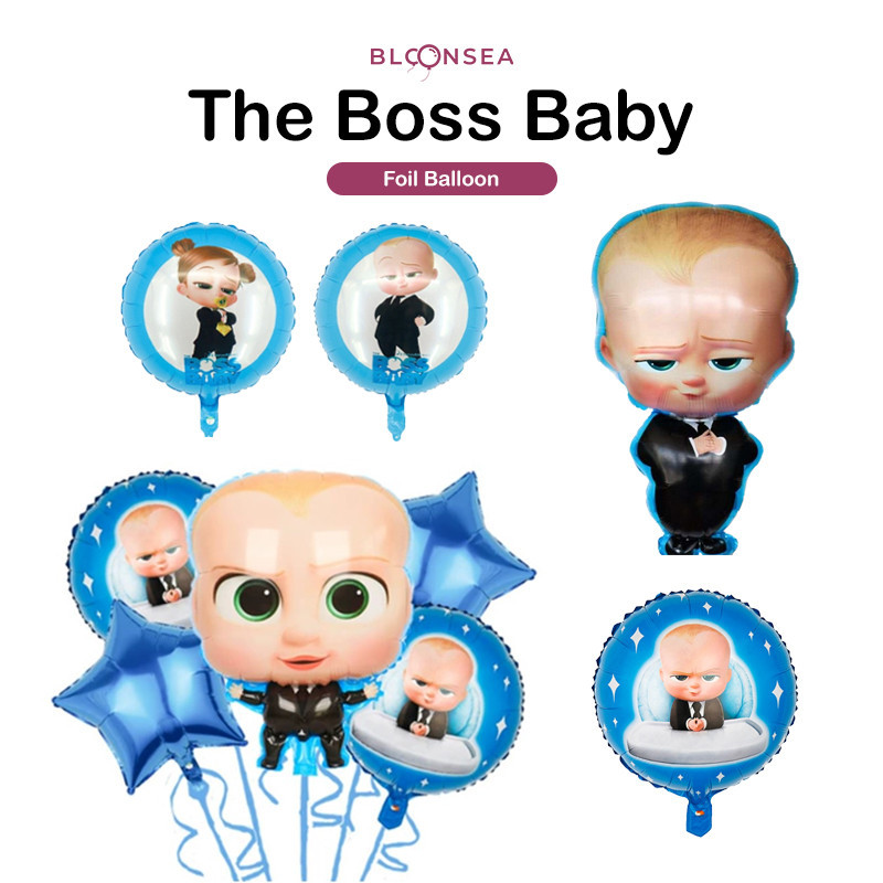 The Baby Boss Balloon Theme Foil Balloons Disney Banner Happy Birthday ...