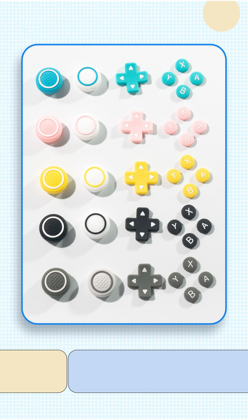 Silicone Rocker cap button sticker set ABXY for funda switch lite ...