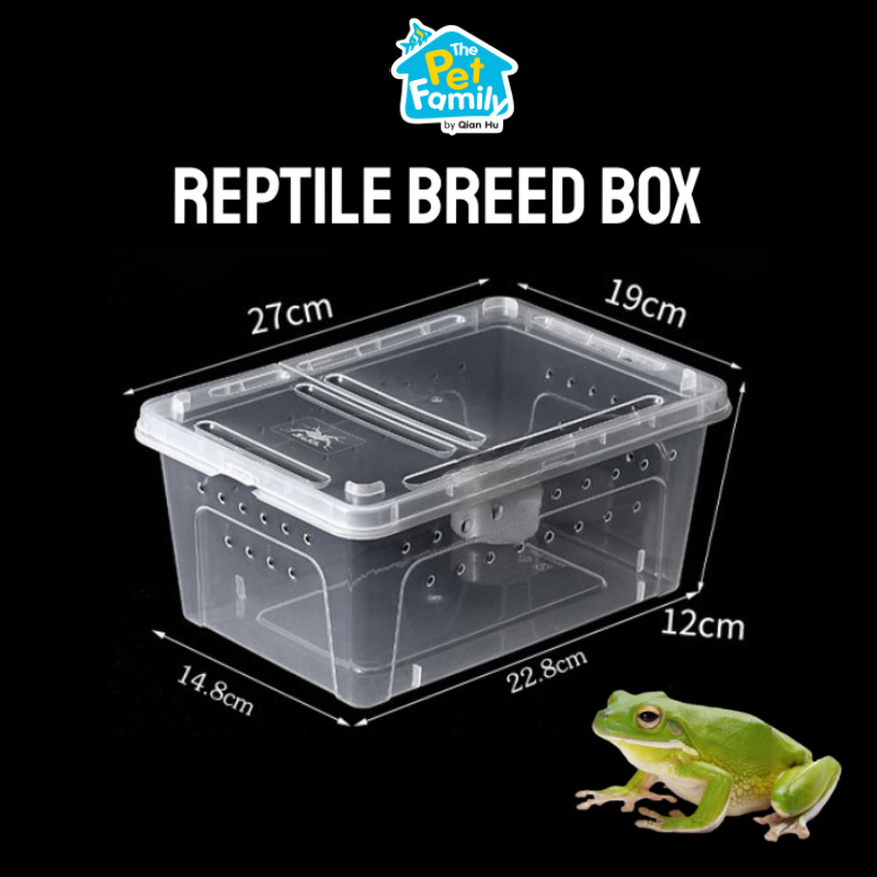 Reptile Breeding Box Solid Transparent Container Gecko Snake Frog Snail ...