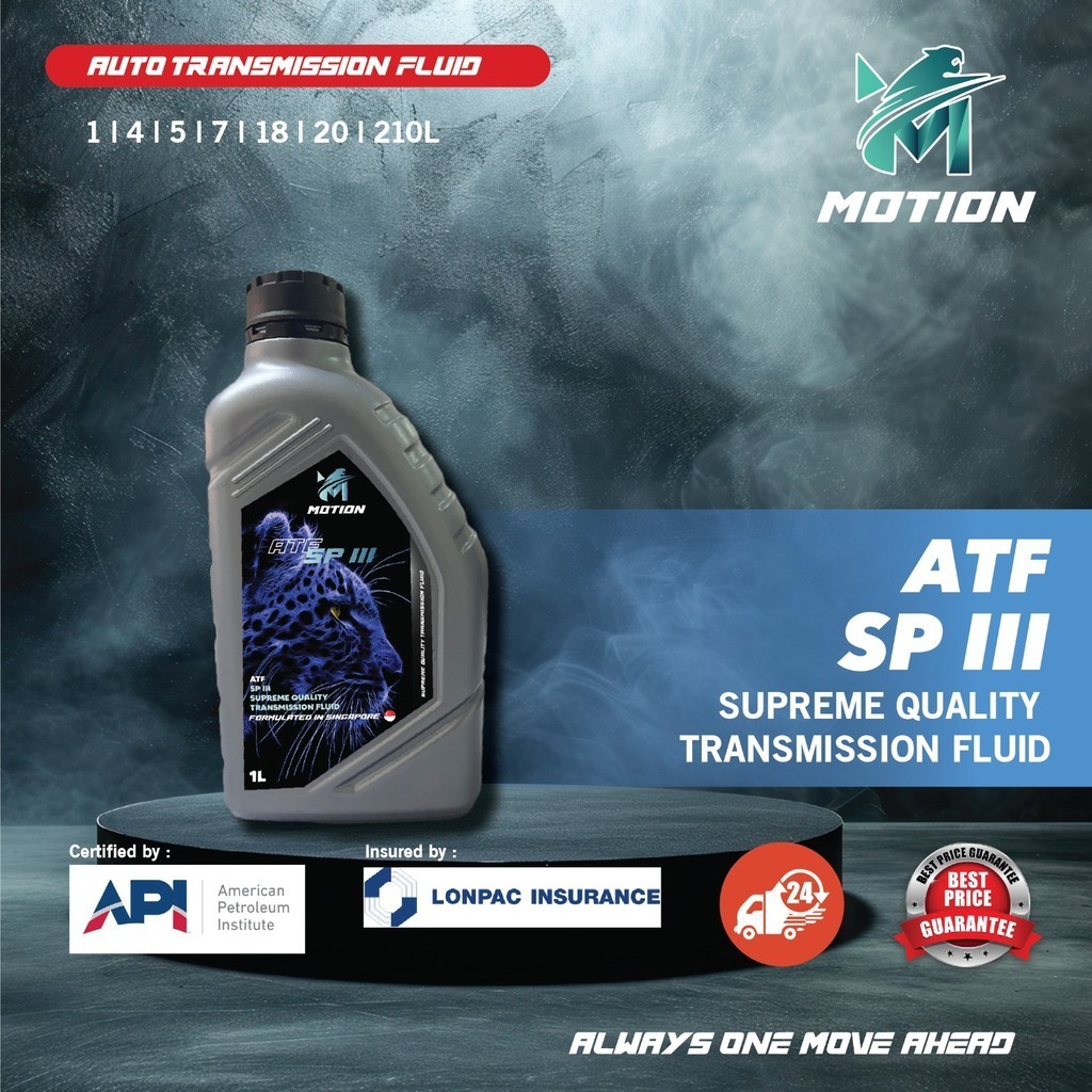 MOTION ATF SP III / D3-SP 1L FULLY SYNTHETIC AUTOMATIC TRANSMISSION FLUID ATF SP3 OIL MINYAK ...