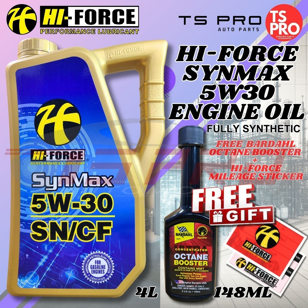Hi-Force SynMax 5W30 Engine Oil Minyak Enjin (4L) - Fully Synthetic ...