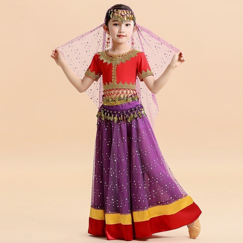 ZST Children Belly Dance Costume Cosplay Dress Halloween Outfit Tribal ...
