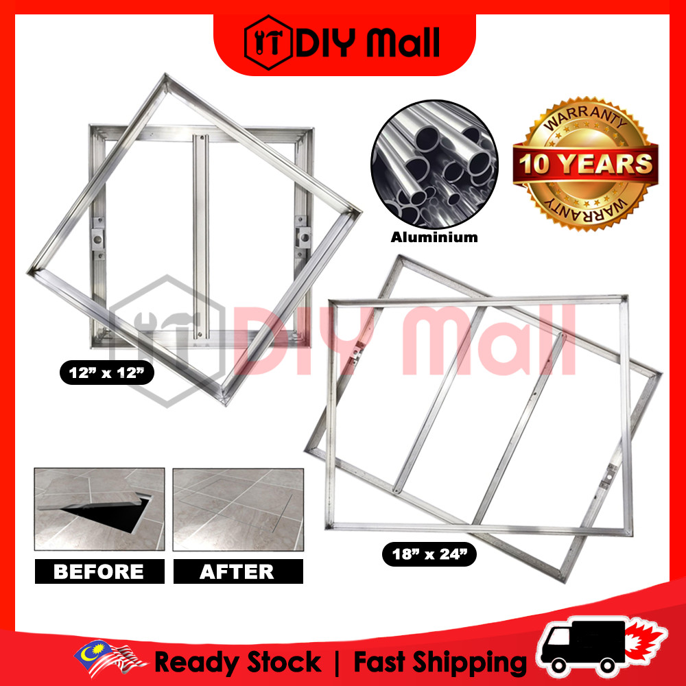 DIYMALL 12"x12" 18"x24" Aluminium Manhole Cover Mosaic Cover Frame ...