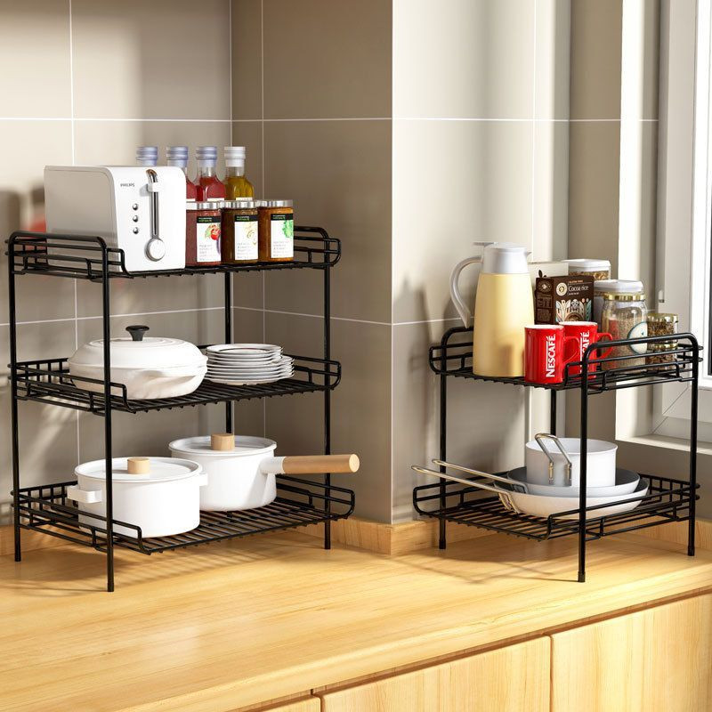 Tabletop storage rack, kitchen cabinet, storage cabinet, multi-layer ...