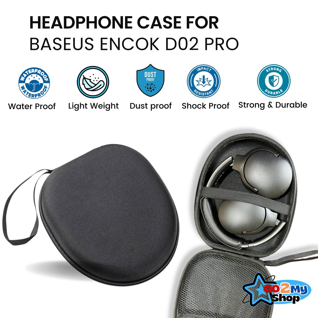 Baseus Encok D02 Pro Headphone Protective Hard Case Portable Travel ...